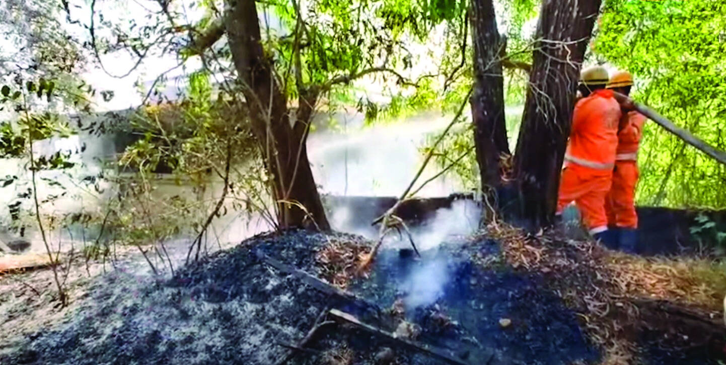 Third fire on hill at Raia raises suspicion of sabotage