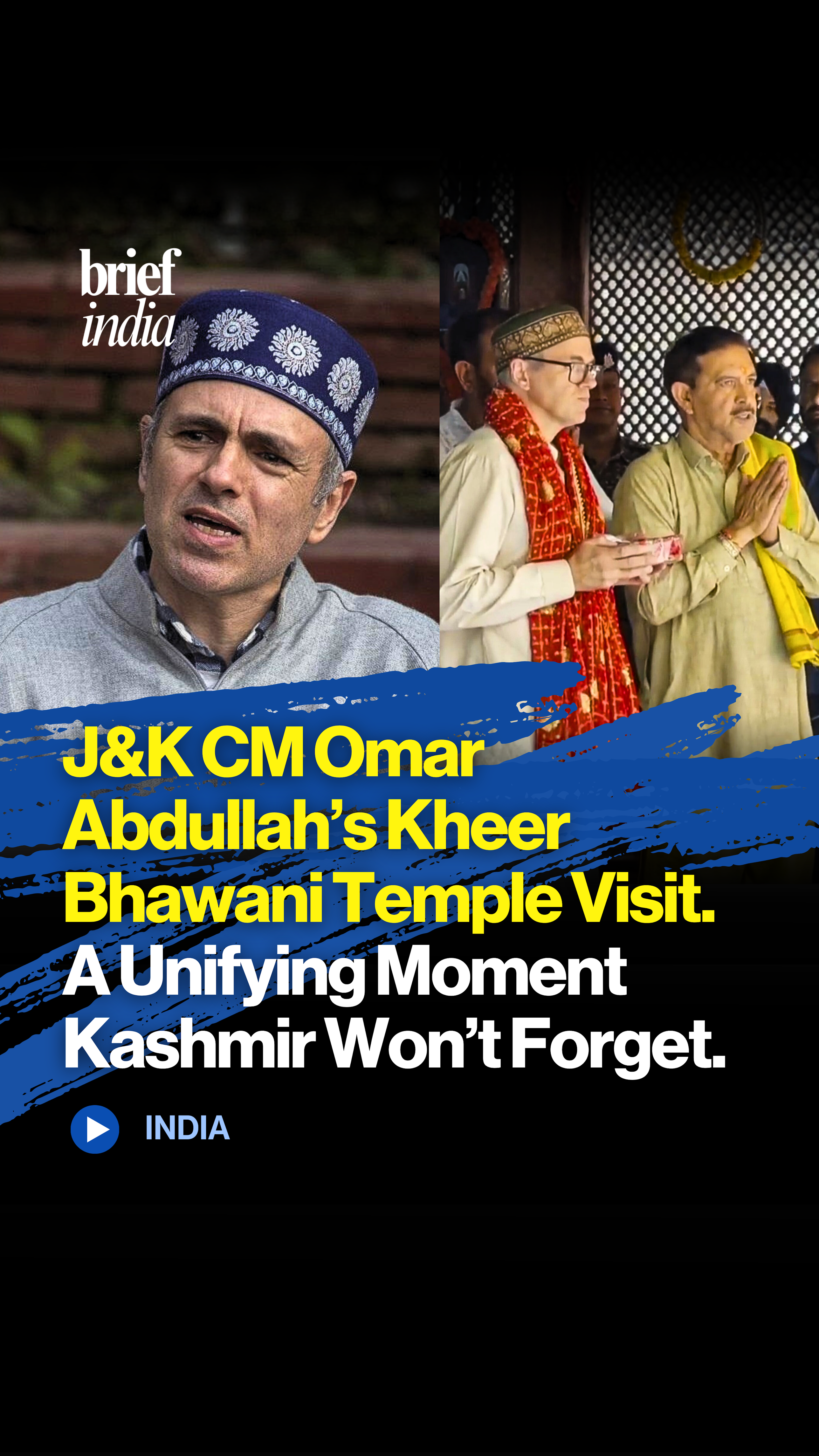 Back when CM Omar Abdullah visited Kheer Bhawani Temple in Kashmir