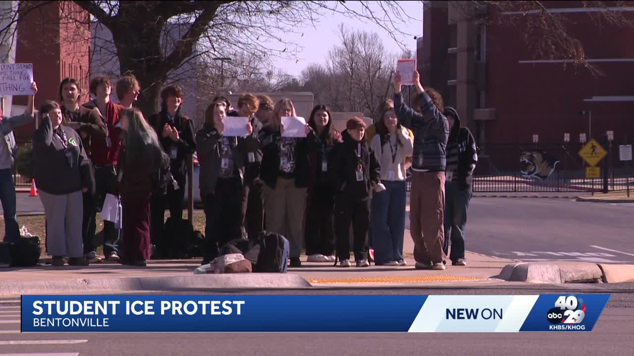 Bentonville students walk out in protest