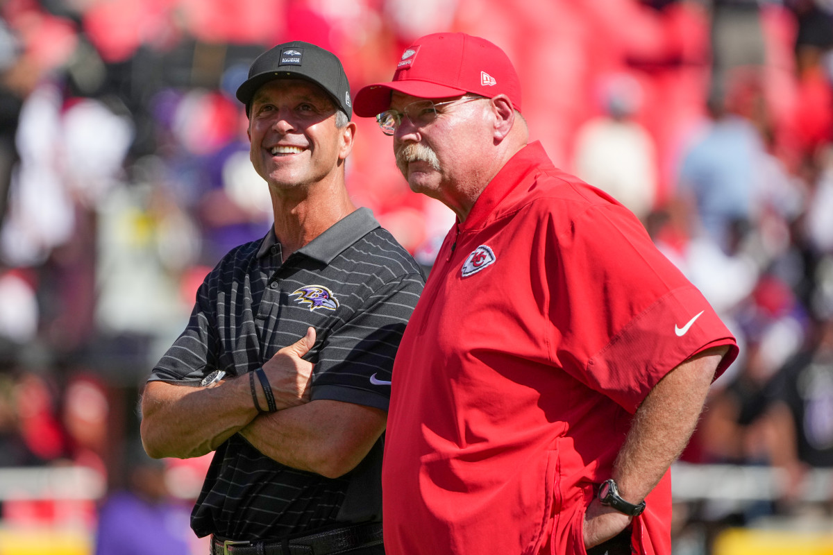 Andy Reid's four-word message to Giants HC John Harbaugh has turned the ...