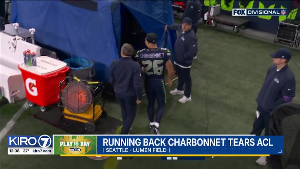 Video: Seahawks RB Zach Charbonnet out with knee injury