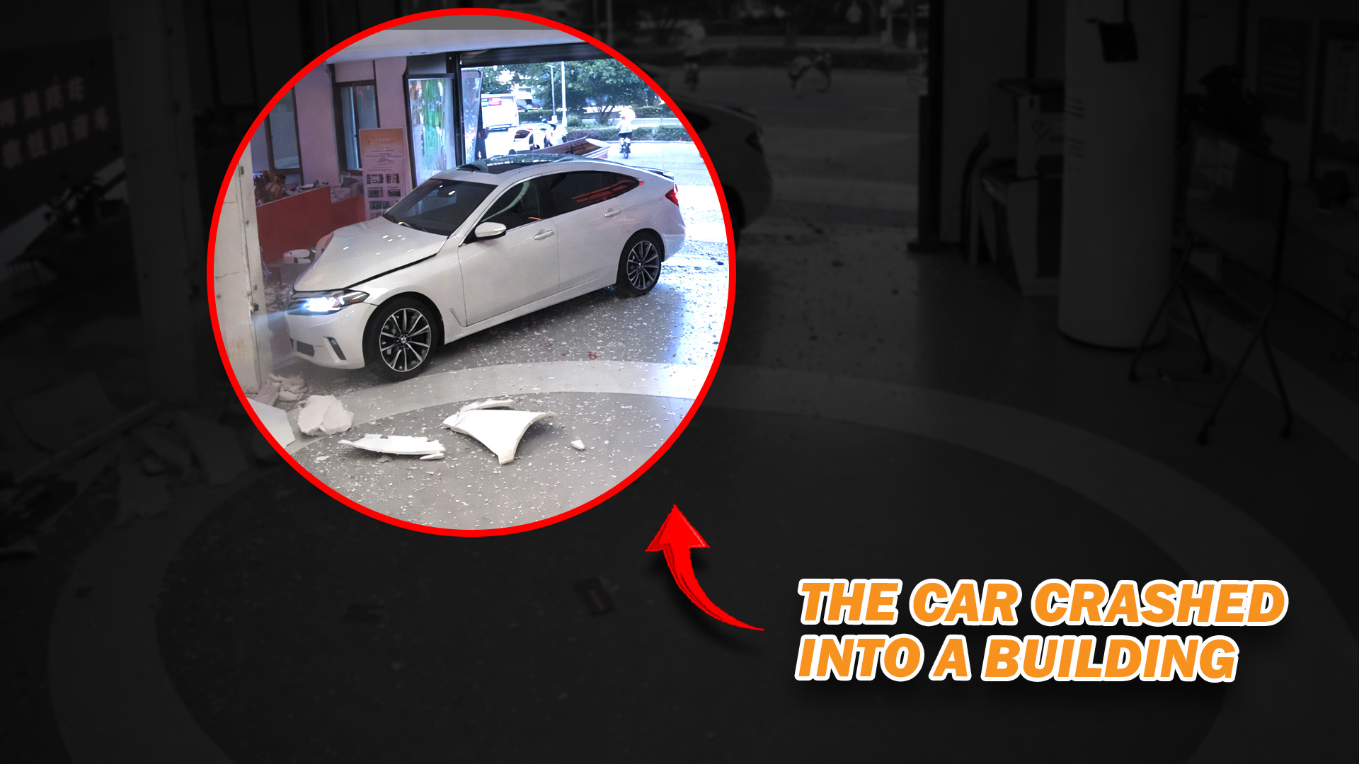 Car loses control and hits public property