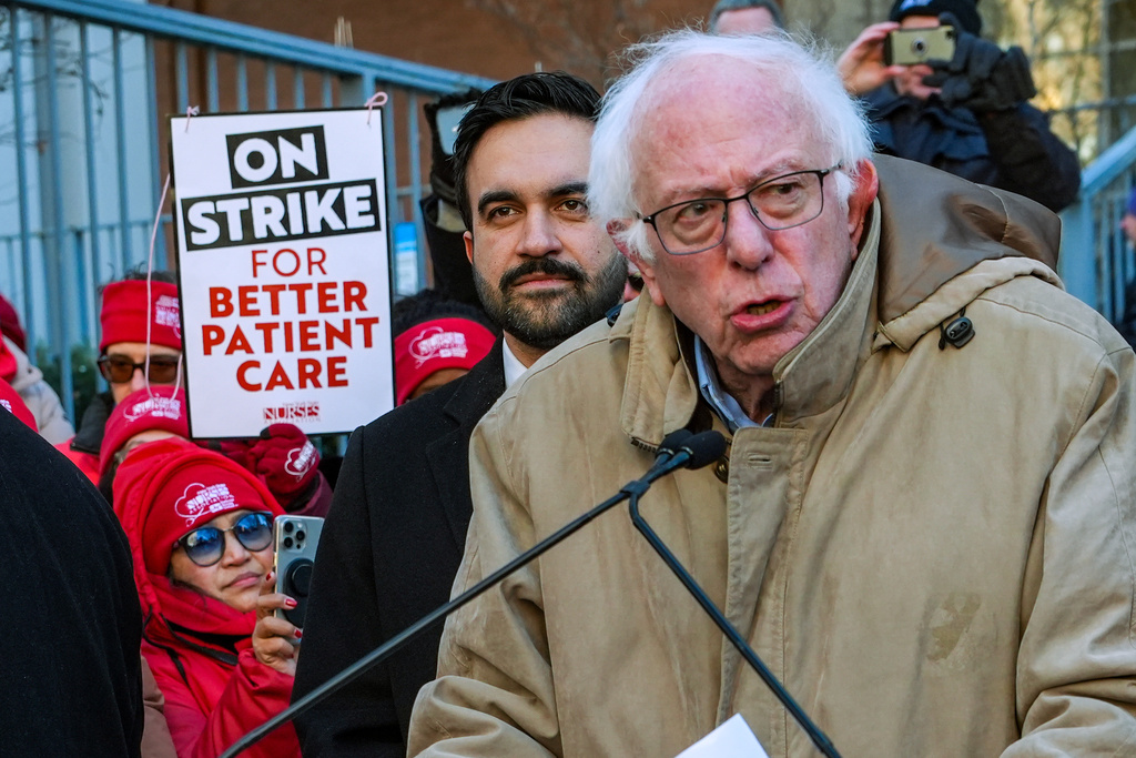 NYC Mayor Zohran Mamdani and US Sen. Bernie Sanders rally with nurses ...