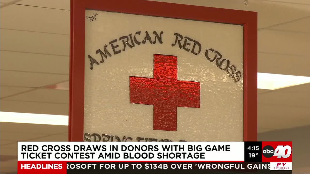 Red Cross draws in donors with big game ticket contest amid blood shortage