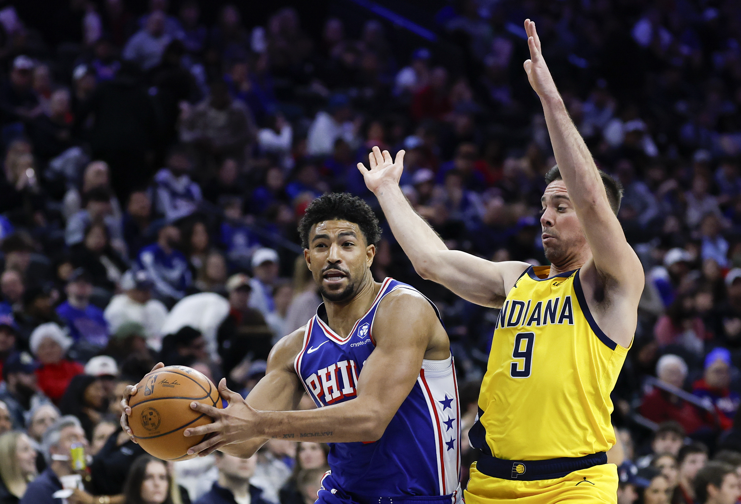 Tyrese Maxey addresses viral argument with VJ Edgecombe: 'That's my ...