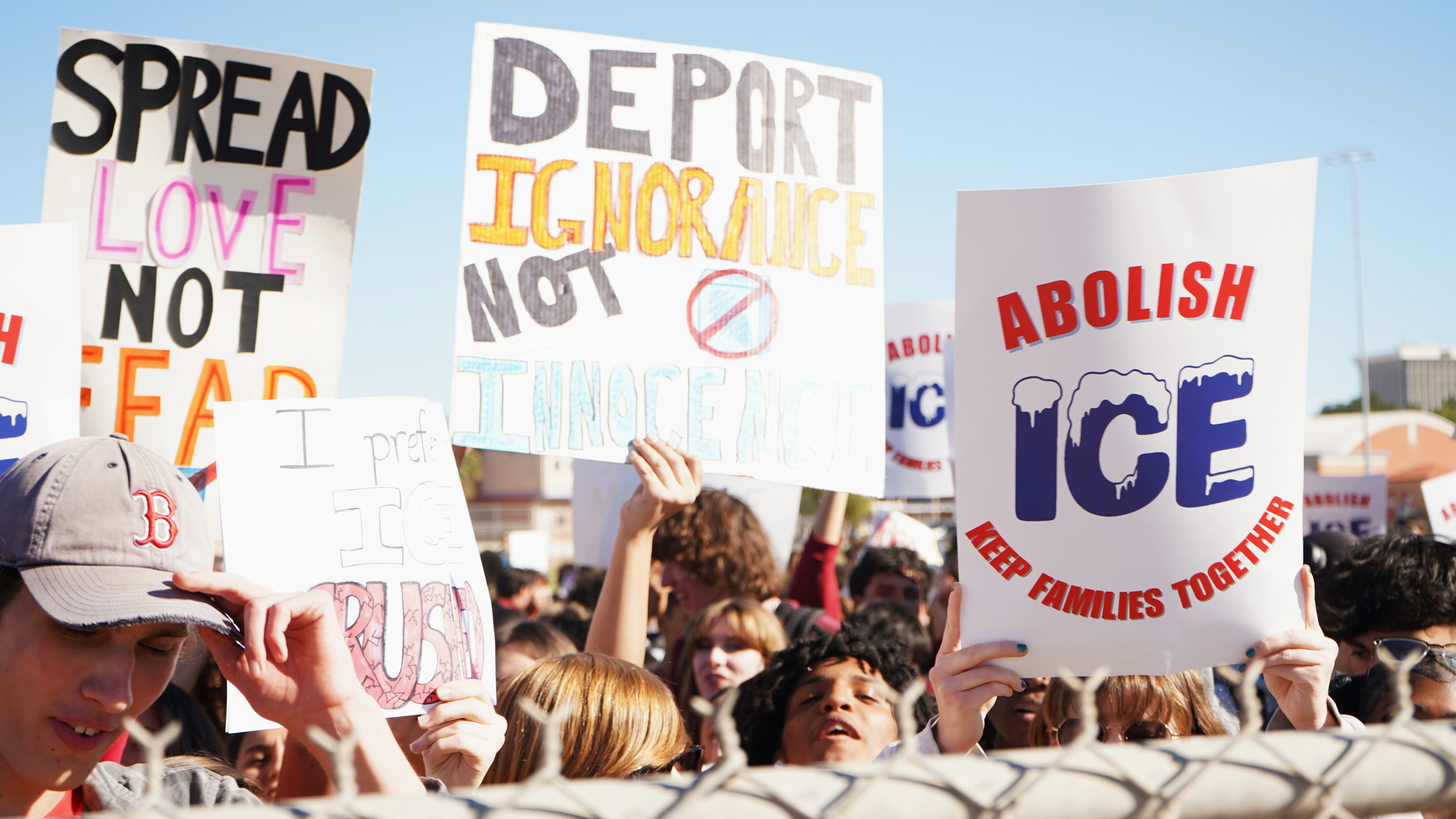 Students across Tucson walk out of class to protest Trump ...