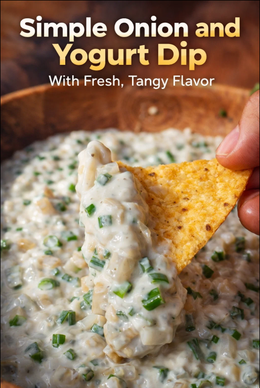 Simple onion and yogurt dip with fresh, tangy flavor