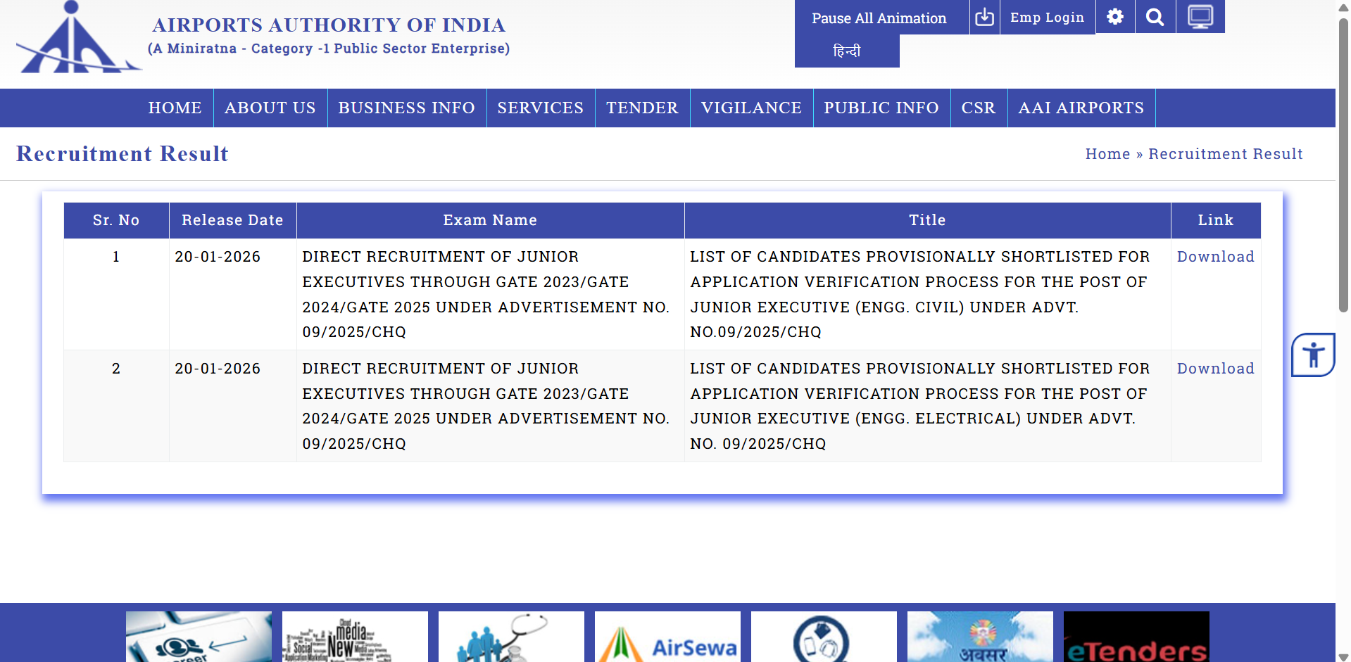 AAI junior executive result 2026 released at aai.aero: Direct link to ...