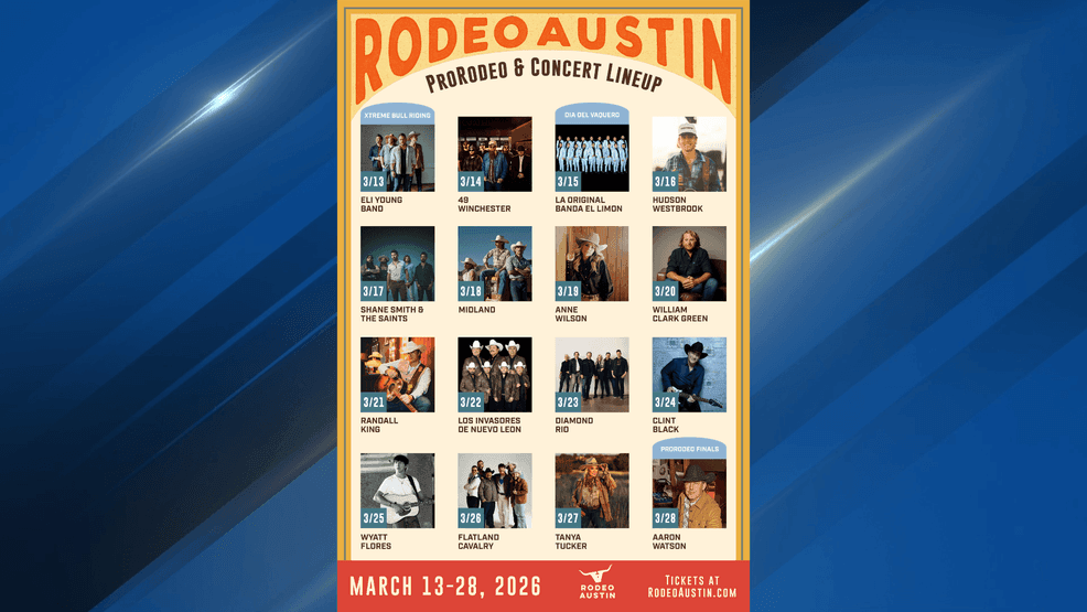 Rodeo Austin unveils star-studded 2026 ProRodeo & Concert Series lineup