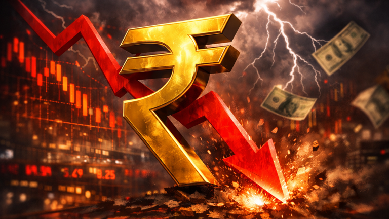 A new low for rupee! Currency falls over 60 paise; reaches 91.74 ...