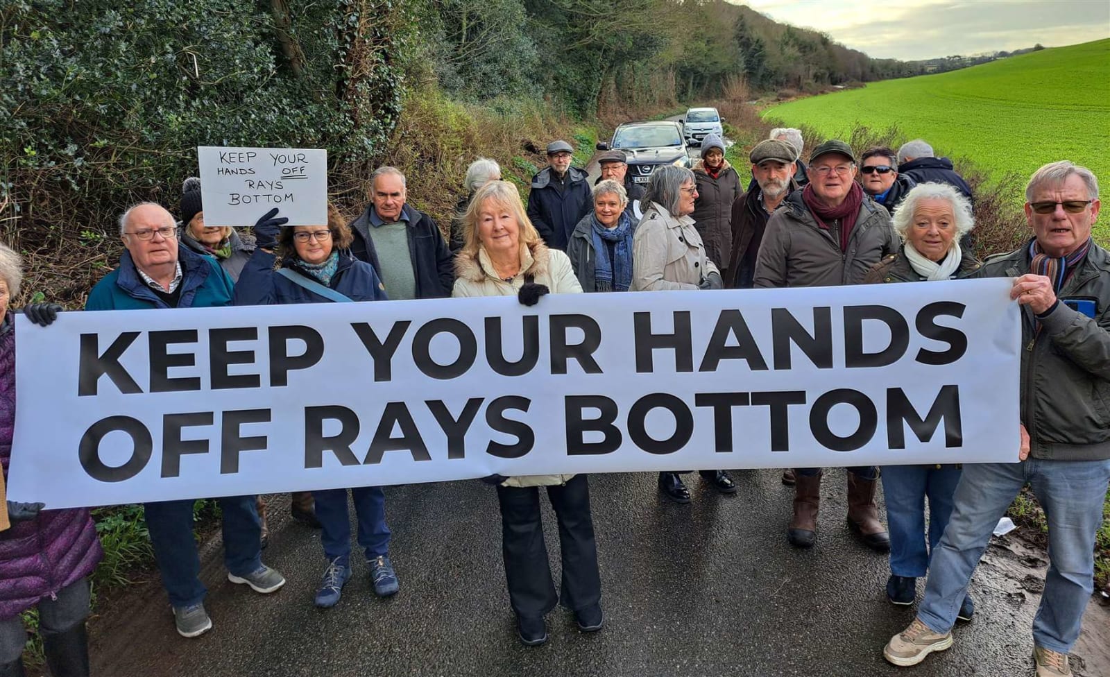 ‘Keep your hands off Rays Bottom!’ protest over housing estate plans on ...