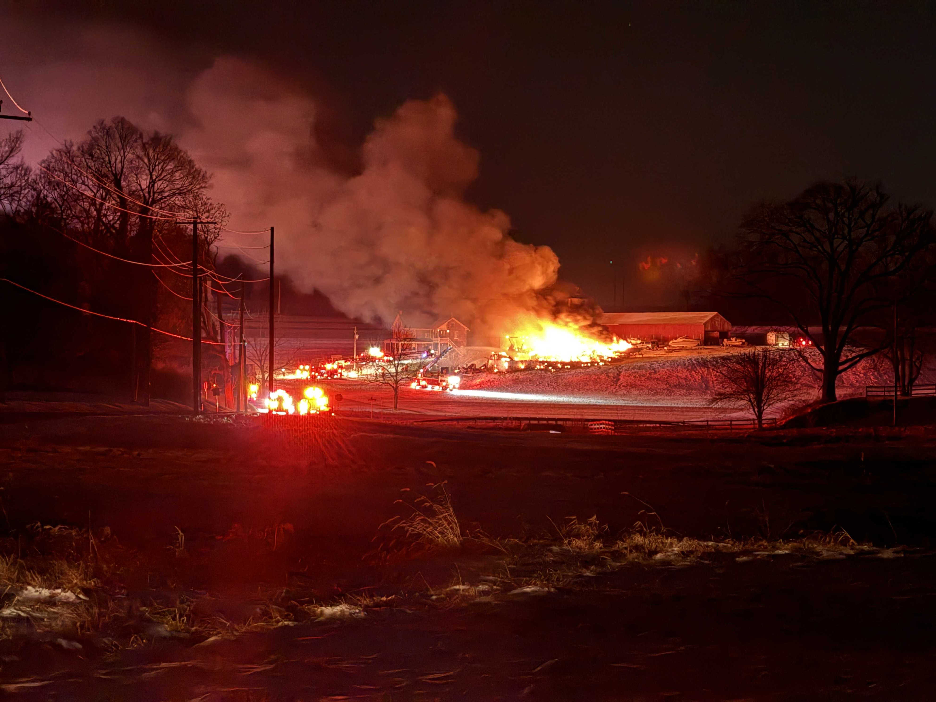 Manor Township barn fire upgraded to second-alarm