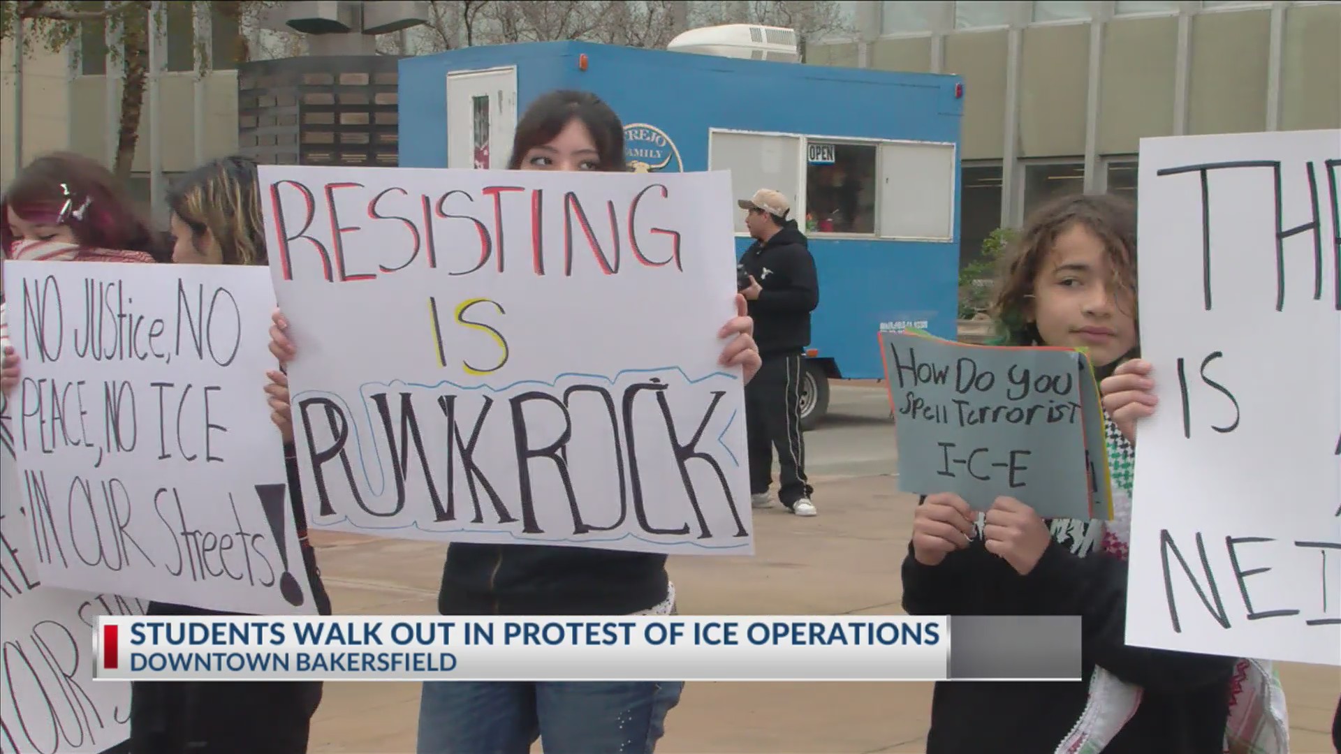 Students walk out in protest of ICE operations