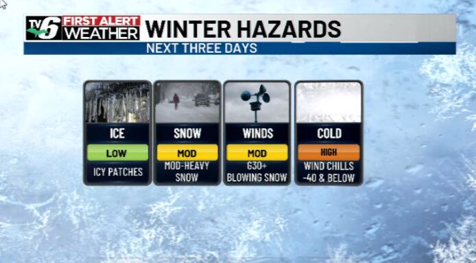 First alert: Greater frostbite danger, plus more snow ahead