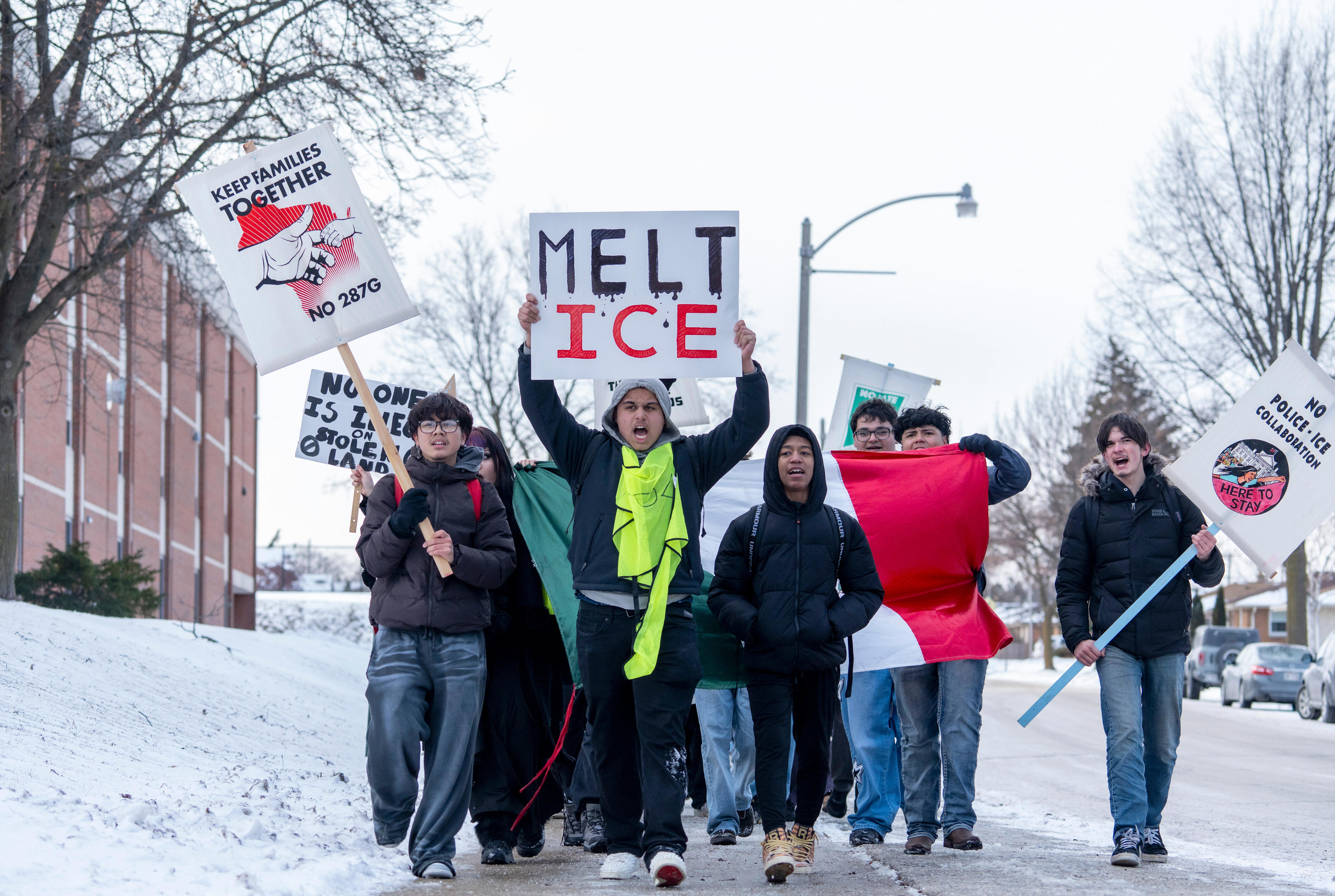 Students across Milwaukee area walk out of schools to protest ICE