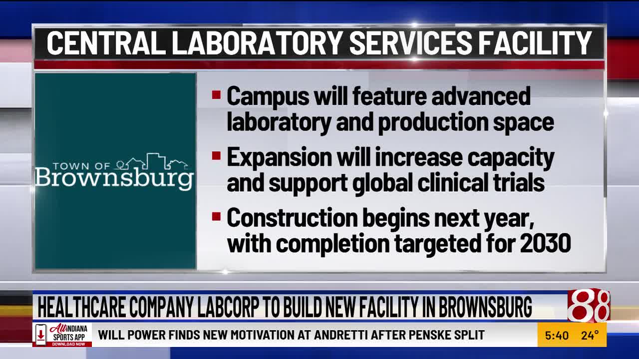 Health care company Labcorp to build facility in Brownsburg, Indiana