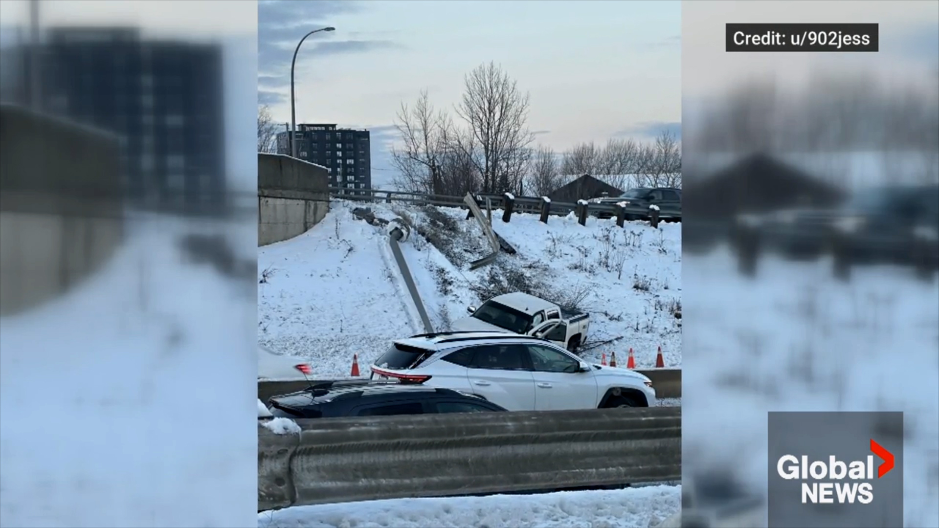 Black ice after first winter storm of the year causes accidents in Halifax