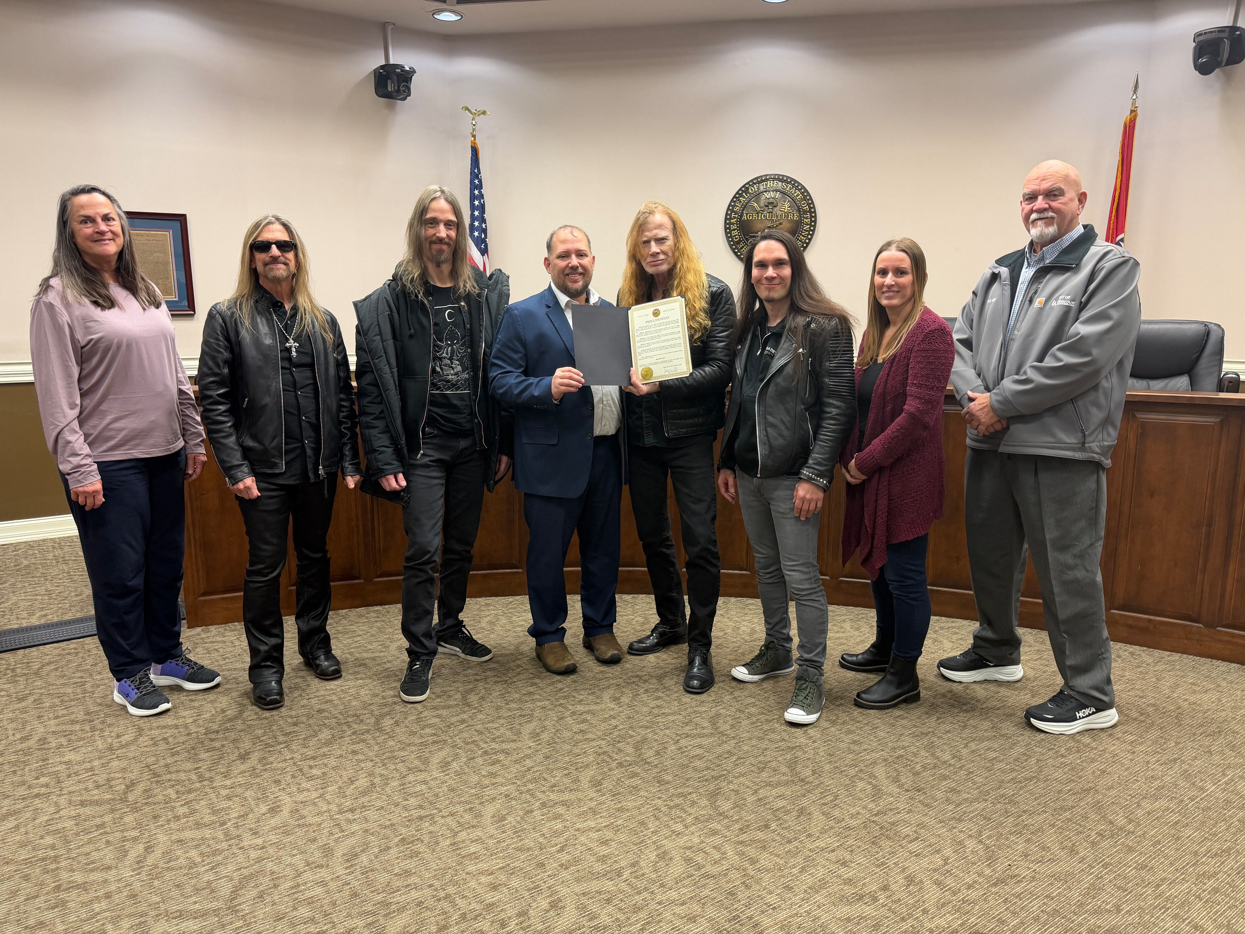 'Megadeth Day.' Middle TN city honors heavy metal band in January