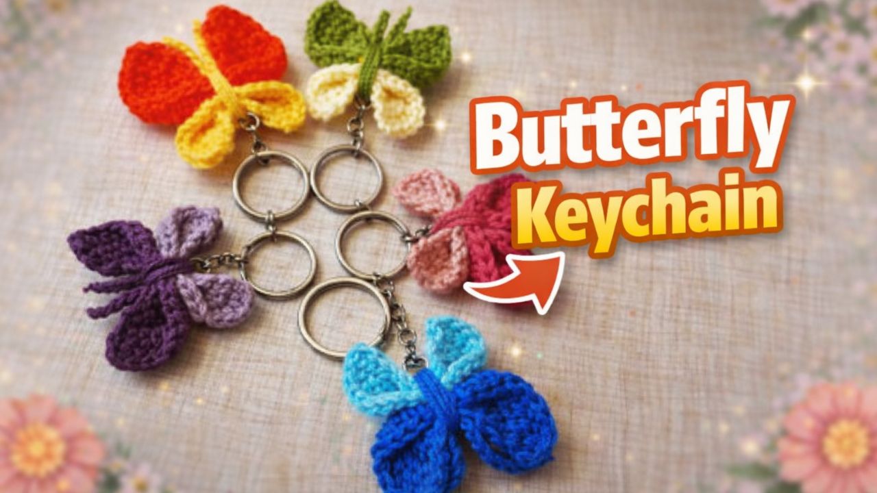 How to crochet a butterfly keychain that everyone will love!
