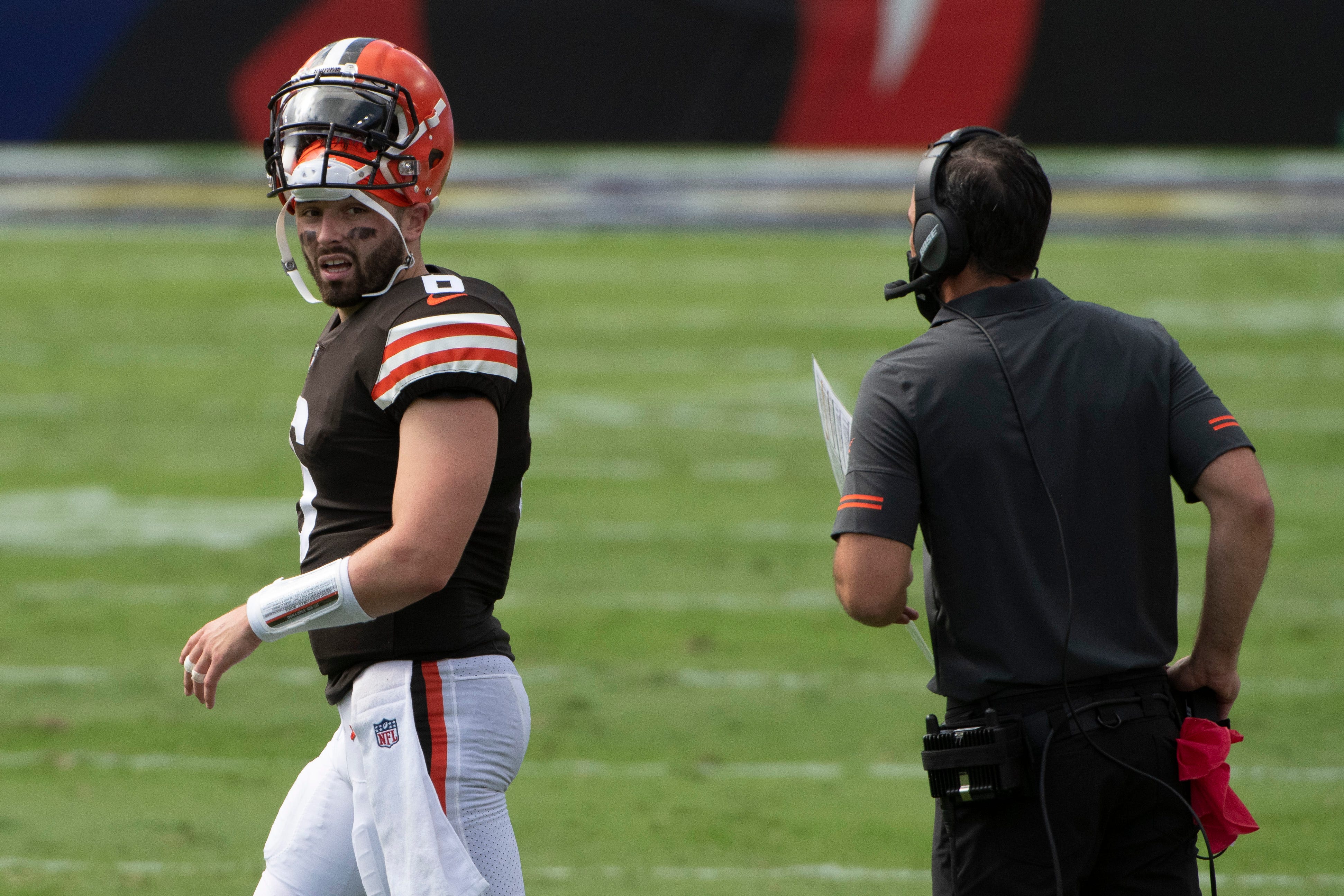 Baker Mayfield takes massive shot at Falcons HC Kevin Stefanski on X