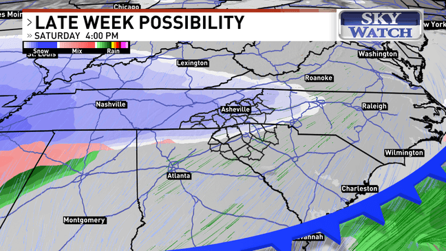 Update: Weather warn days for potential heavy snow, wintry mix in WNC ...