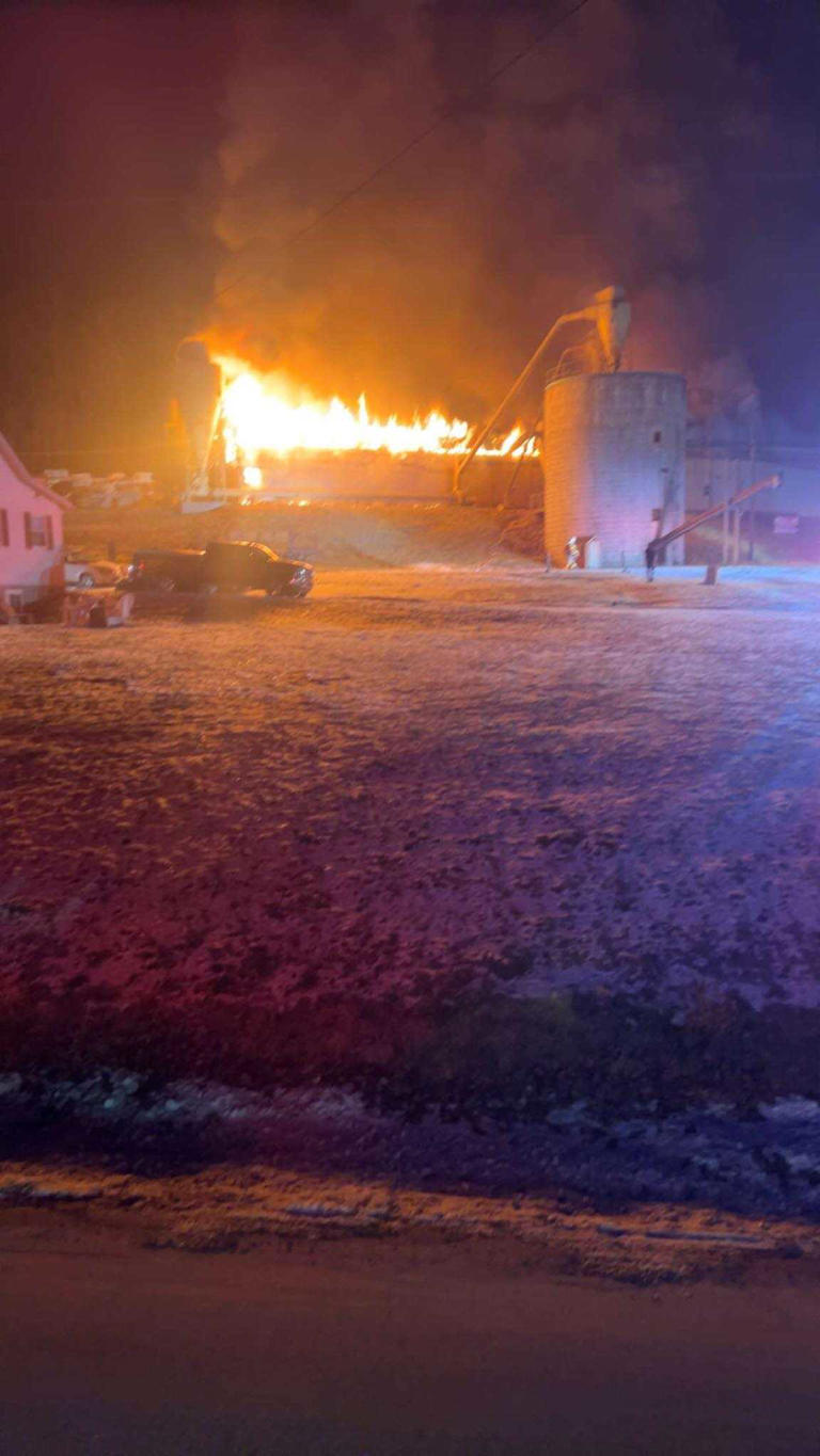 Crews respond to four-alarm fire at pallet company in Juniata County