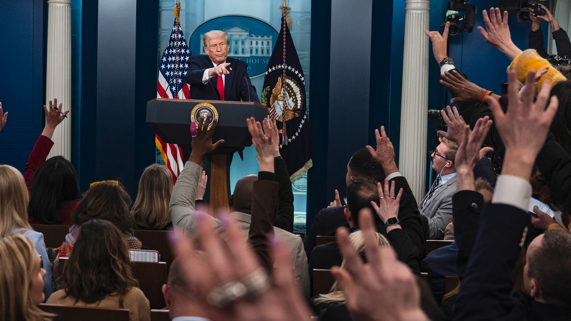 Trump touts first-year accomplishments in rambling speech