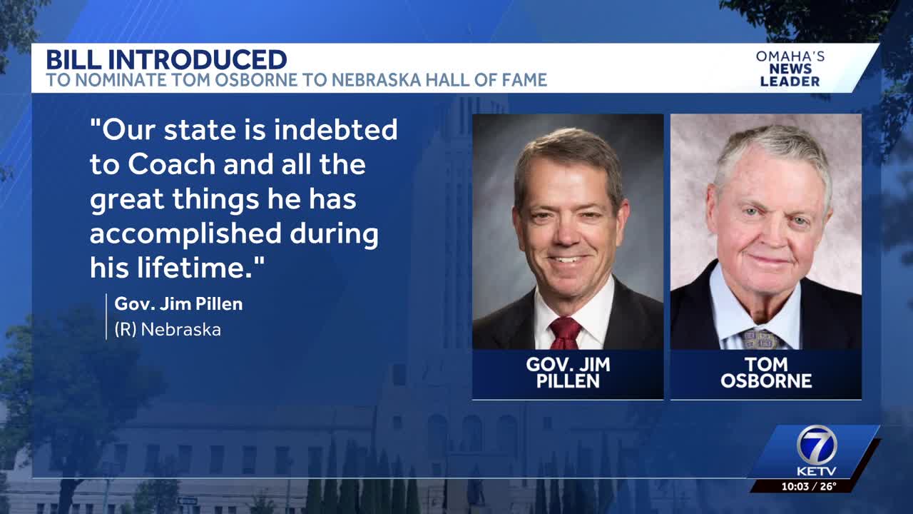 Nebraska governor seeks Hall of Fame change for Tom Osborne