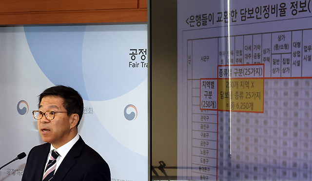 4대 은행 'LTV 정보교환' 담합…공정위, 과징금 2720억원