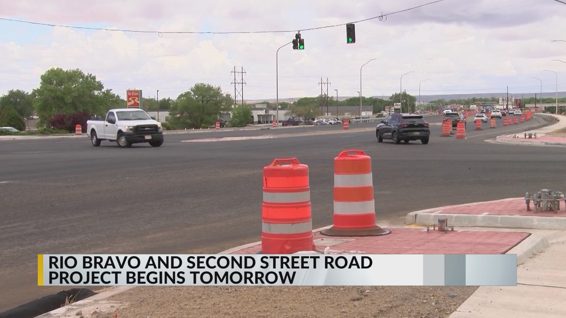 Traffic change in effect on Rio Bravo Boulevard near Second Street