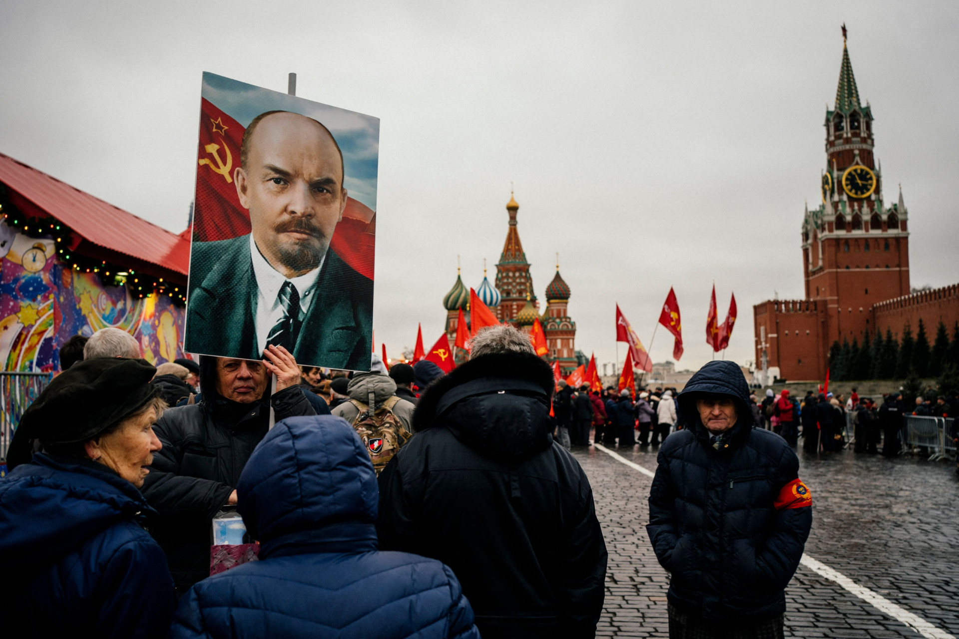 How do they keep Lenin embalmed and on display?
