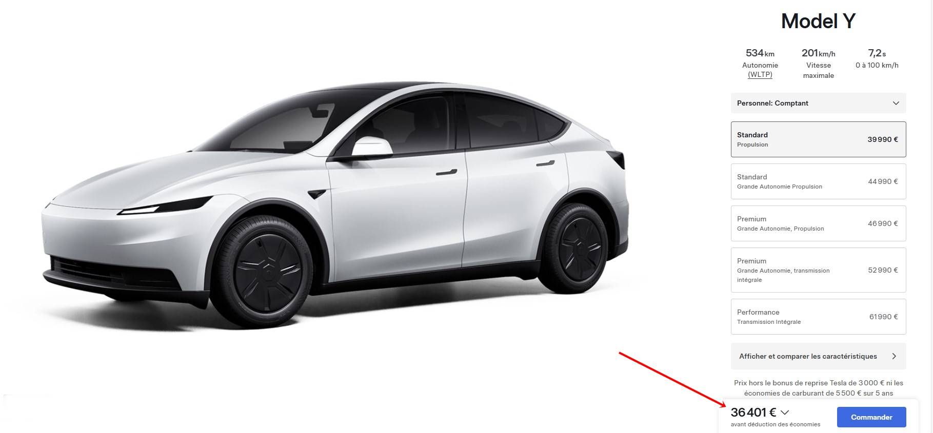 Tesla lanza de nuevo el Tesla Boost: Model Y desde 31.290 euros en Francia