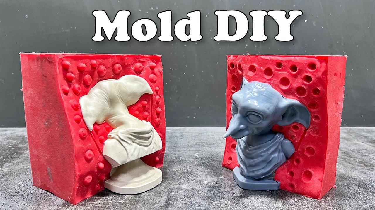 Two piece silicone mold DIY step by step