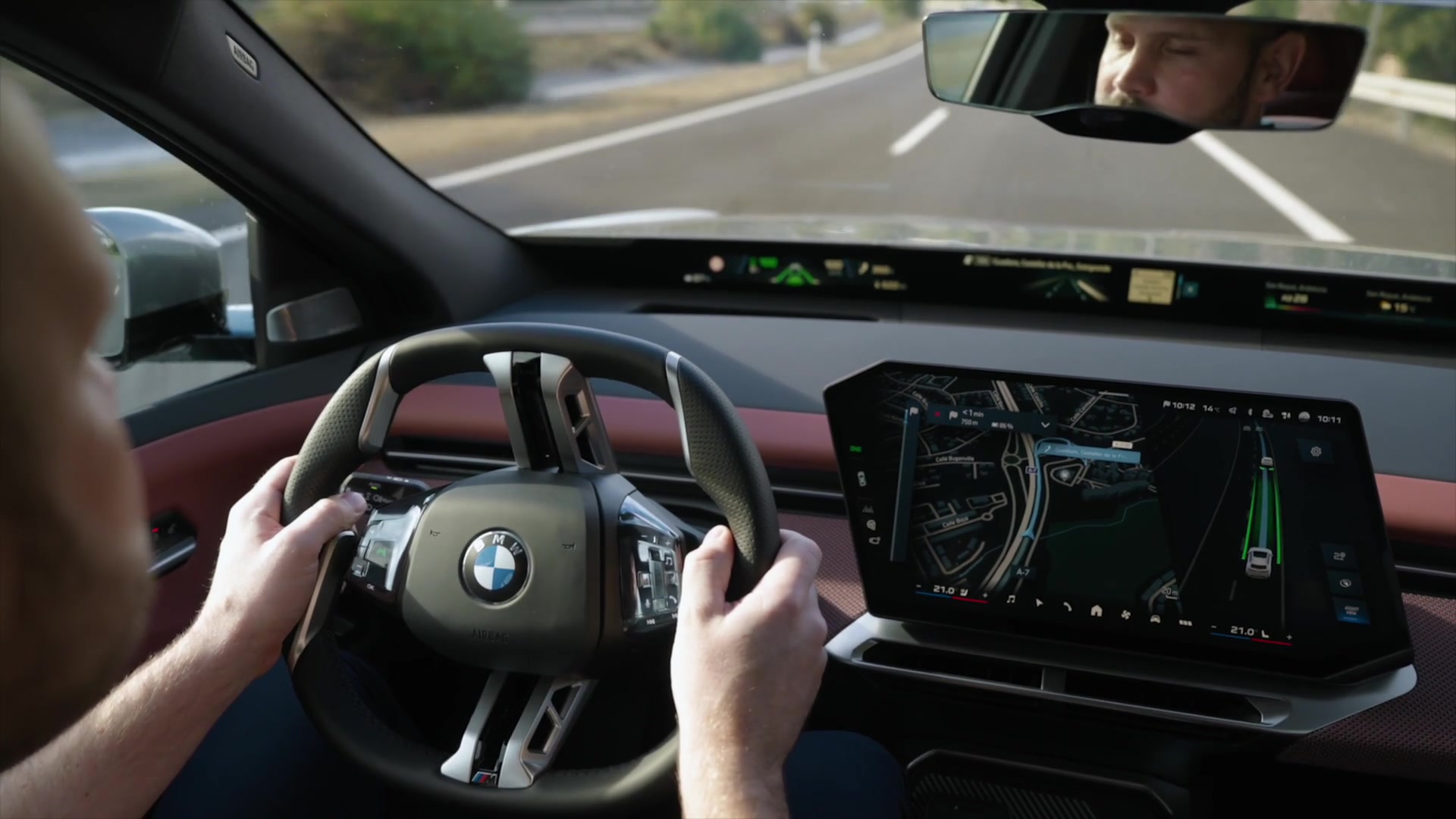 The new BMW iX3 50 xDrive. Polarized grey metallic. Navigation-guided ...