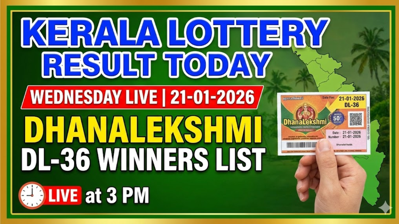 DhanaLekshmi DL-36 Kerala lottery result today live – 21 January 2026 ...