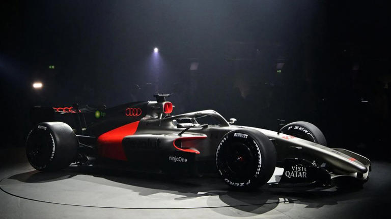 Audi unveils F1 car for 2026, aims to win championships by 2030