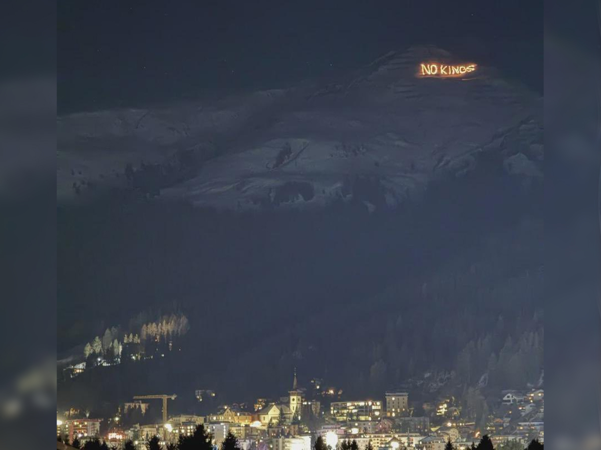 Davos 2026: 'No kings' lights up Davos mountains before Trump's WEF ...