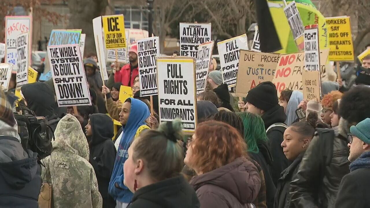 Hundreds gather across metro Atlanta for anti-ICE protests