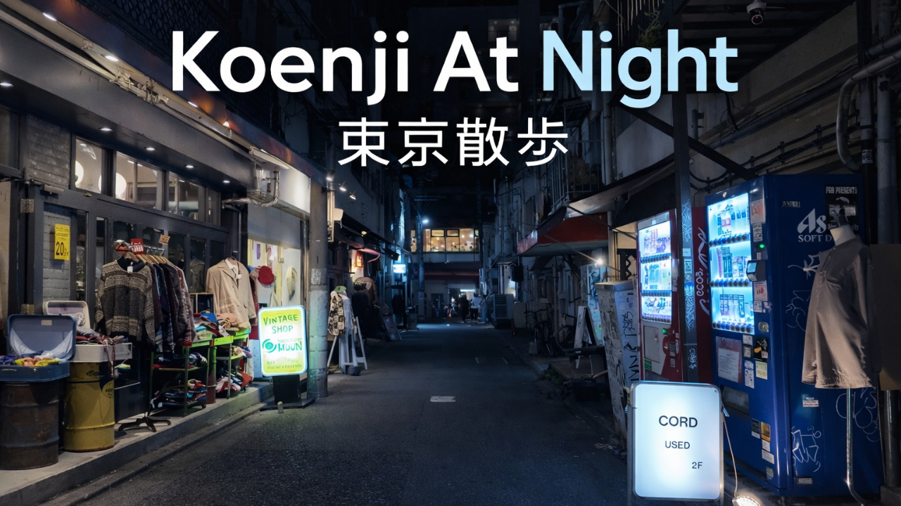 Tokyo night walk 東京散歩 高円寺駅周辺 夜の散歩 Koenji station area · shopping street ...