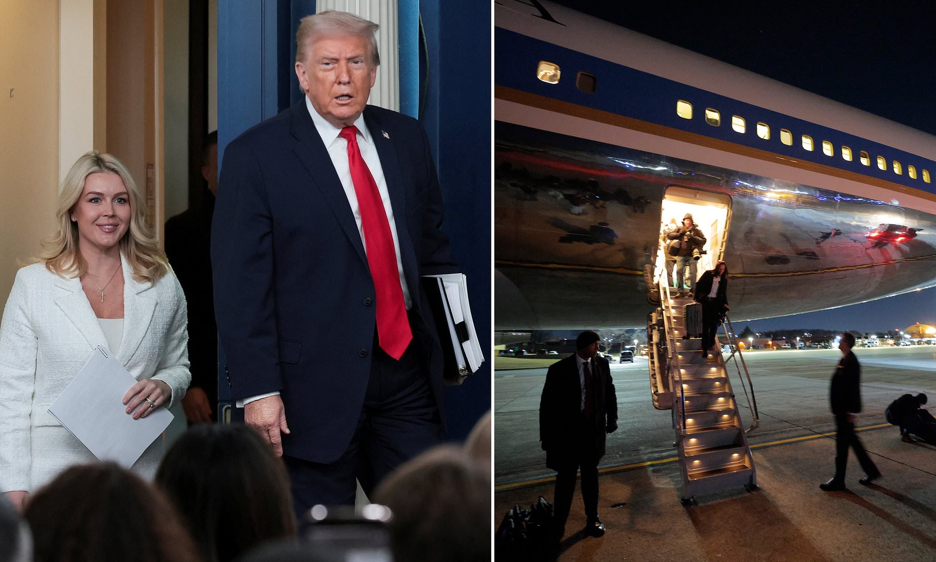 Karoline Leavitt jokes about Qatari jet donated to Trump after Air ...