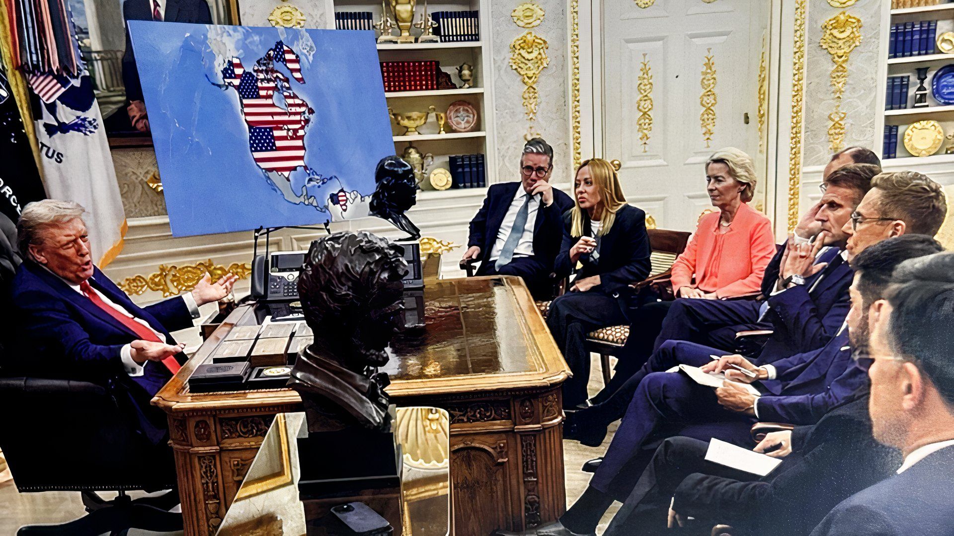 Trump's controversial map: US territory expands to Canada, Venezuela ...