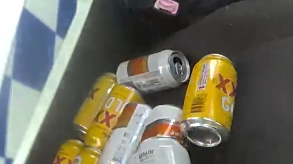 'Had a couple': A dozen empty beer cans in alleged drunk driver's car