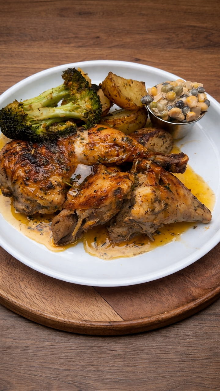 Whole oven-roasted chicken for meal prep