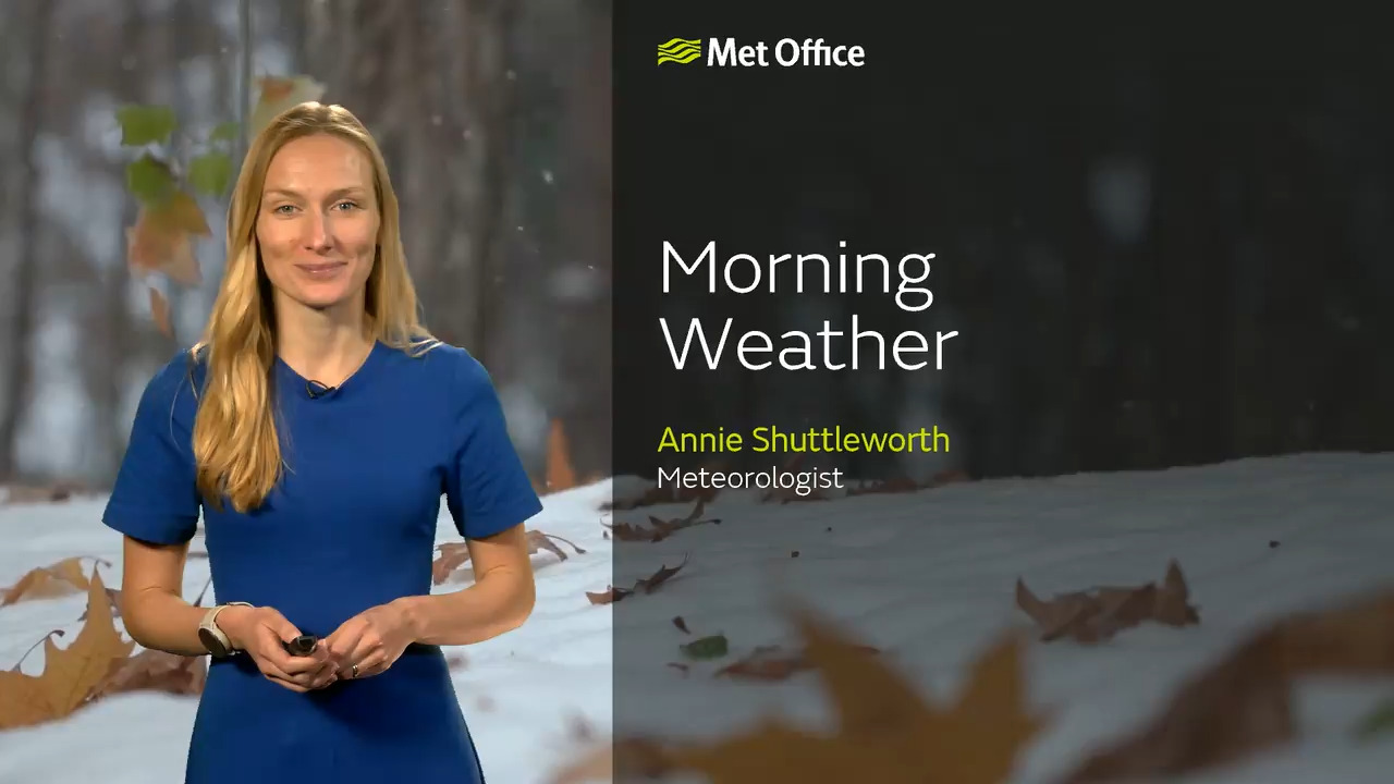 Met Office Tuesday morning weather forecast 17/11/25