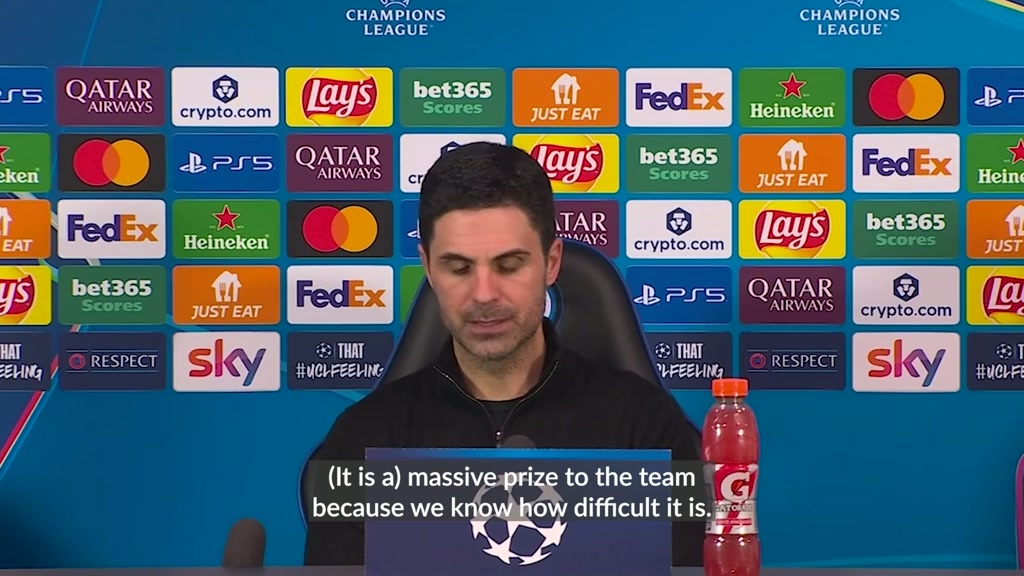 Mikel Arteta proud of Arsenal's hunger after win over Inter Milan