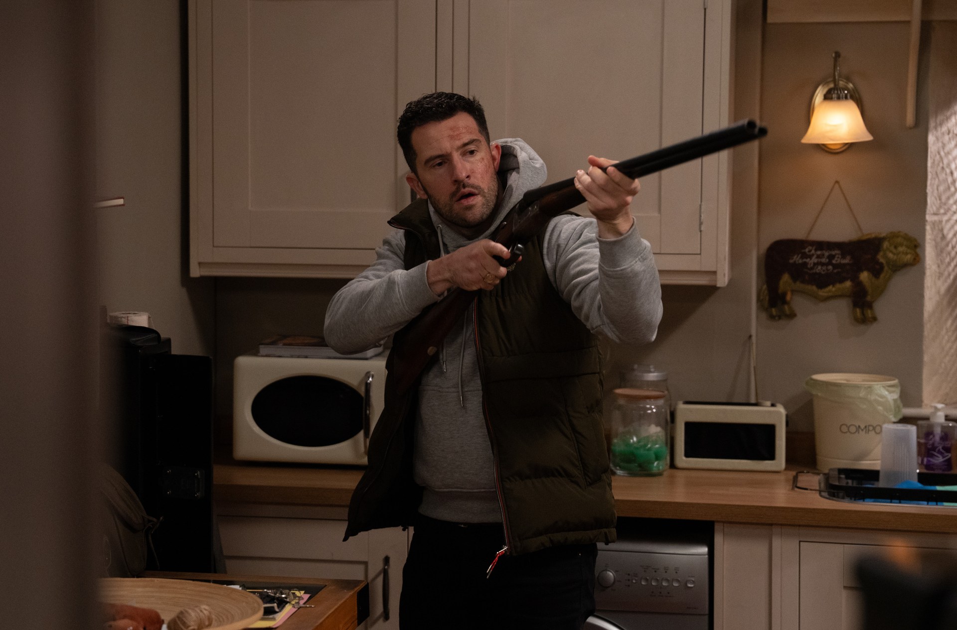 Gun and knife drama as revenge explodes in Emmerdale