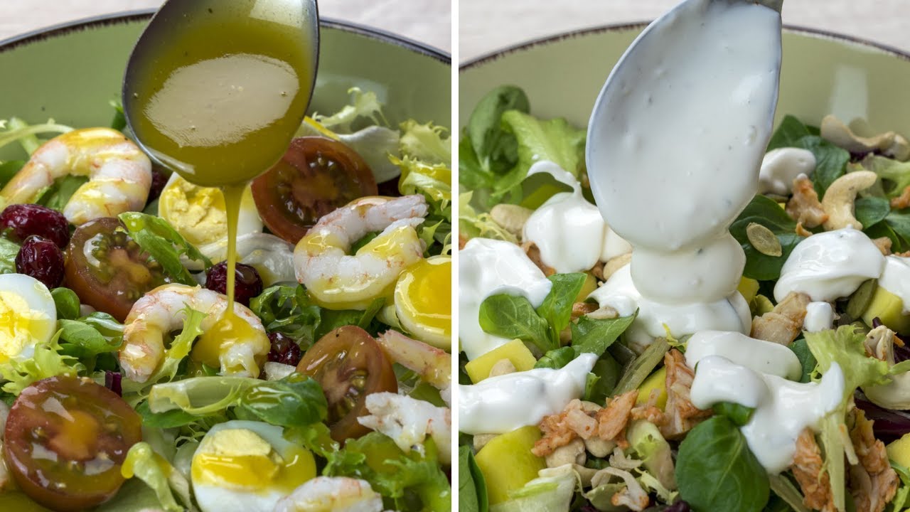 2 salsas para ensaladas que transforman cualquier plato