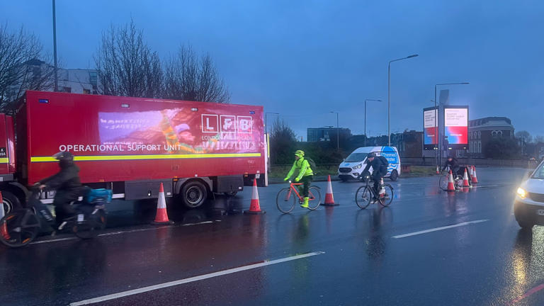 Burst water main sparks traffic chaos in west London