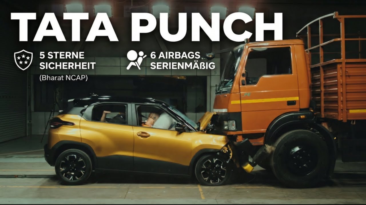 2026 Tata Punch: Max Safety im Crashtest | auch gegen einen LKW?