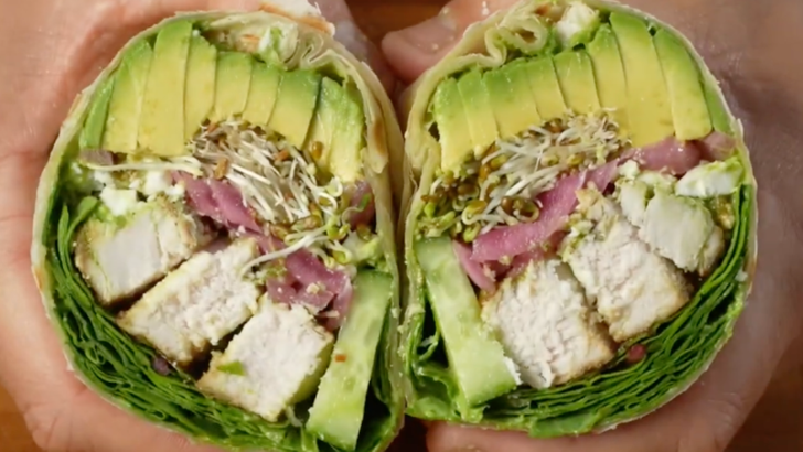 This green goddess chicken wrap is unreal